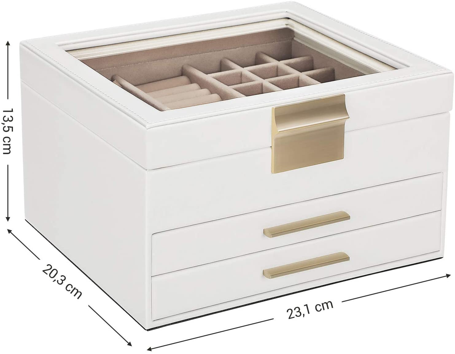 Jewellery Box with Glass Lid — My Discount Malta